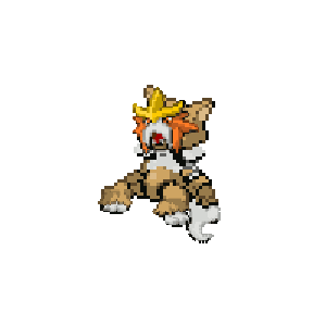 Entei Pixel Art Grid