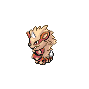 Growlithe Pixel Art Template