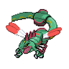 Pokemon Emerald Rayquaza Sprite