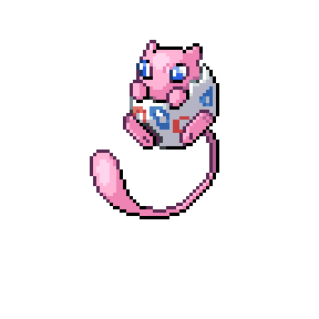 Pokemon Pixel Art Grid Mew