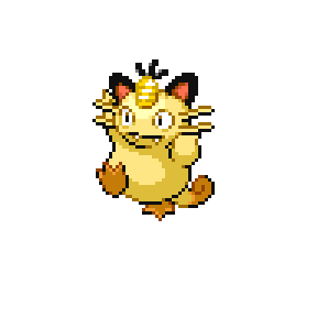 Shiny Meowth Sprite