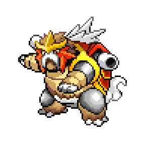 Entei Pixel Art Grid