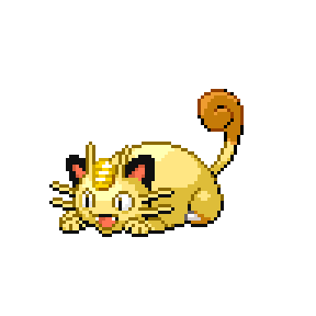 Shiny Meowth Sprite
